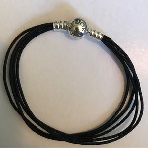Pandora | Jewelry | Brand New Retired Pandora Black Cord Bracelet ...